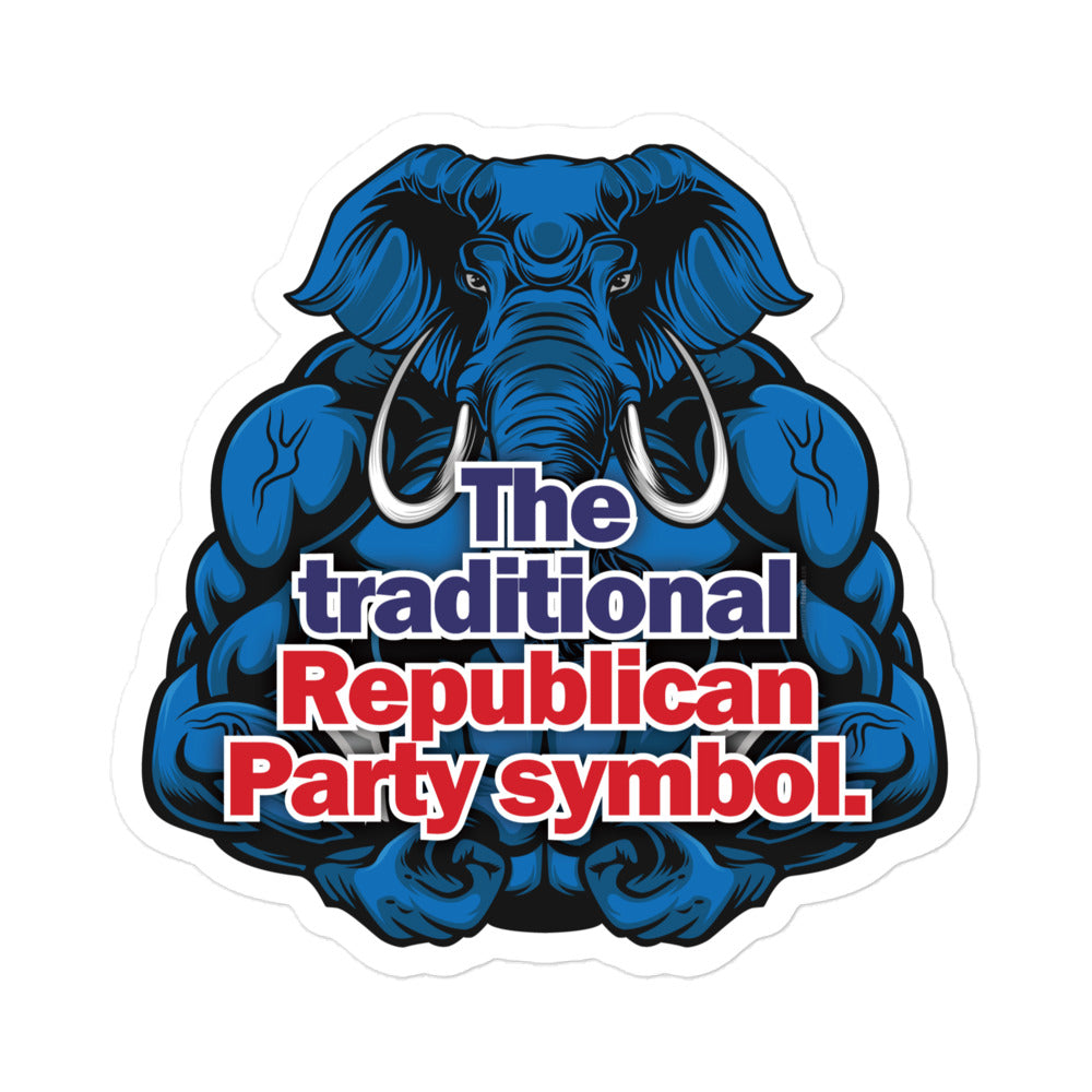 The Traditional Republican Party Symbol Bubble-free stickers